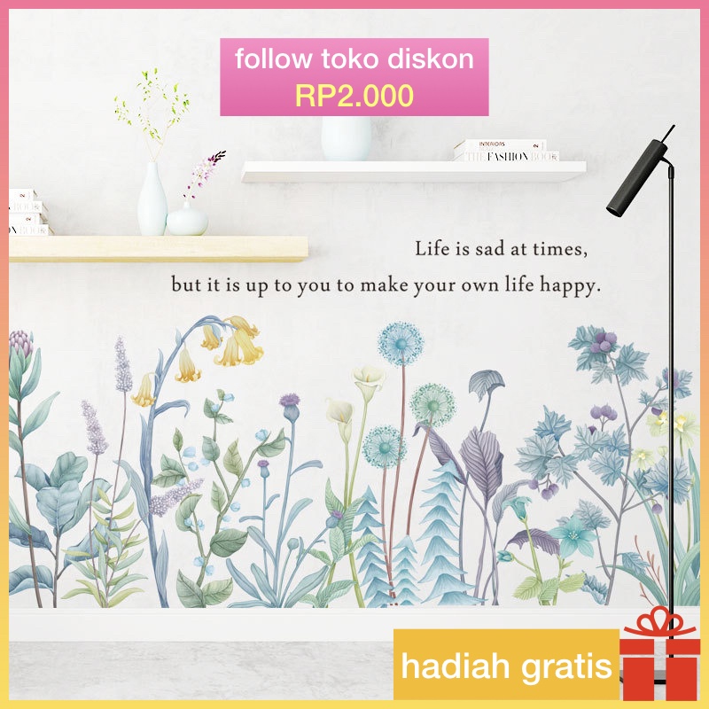 Jual wall sticker dinding / kertas dinding wallpaper stiker dinding ...