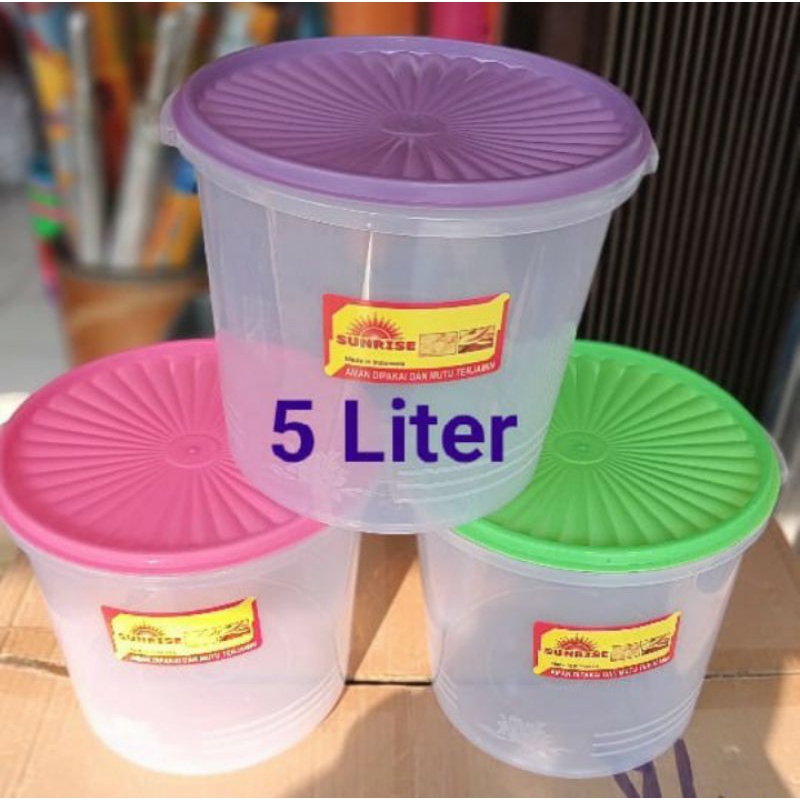 Jual Sealware Toples Plastik 5 L Sunrise 5L / Toples Kerupuk 5 Liter | Shopee Indonesia
