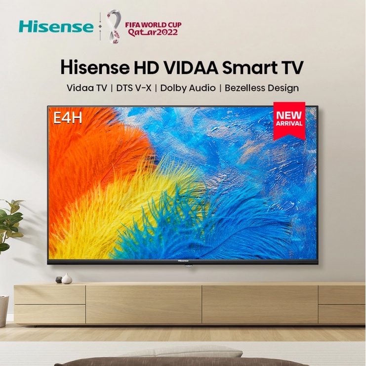 Jual HISENSE 32 inch Vidaa Smart HD TV-Bezelles design-Dual Band Wifi ...