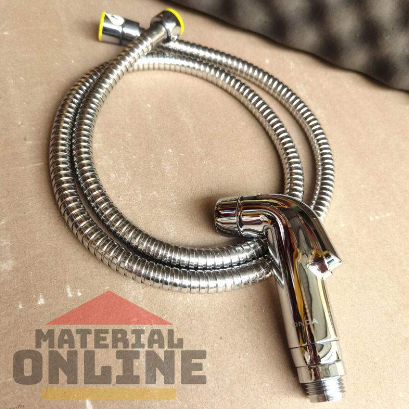 Jual Jet Shower Semprotan Selang Air Cebok Toilet Wc ONDA Chrome Falcon ...