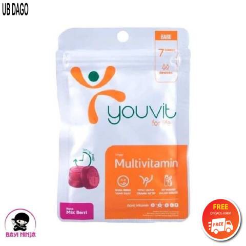 Jual YOUVIT Multivitamin Dewasa Mix Berri Sachet isi 7 pcs | Shopee Indonesia