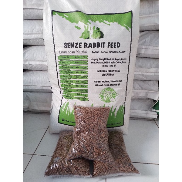 Jual Makanan Kelinci Senze Rabbit Feed Repack 1kg | Shopee Indonesia