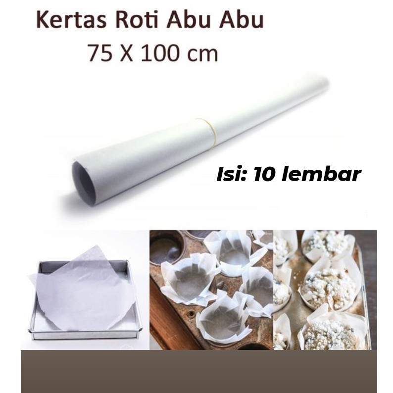 Jual KERTAS ROTI BAKING PAPER 75 X 100 CM WARNA ABU-ABU / ALAS LOYANG ...