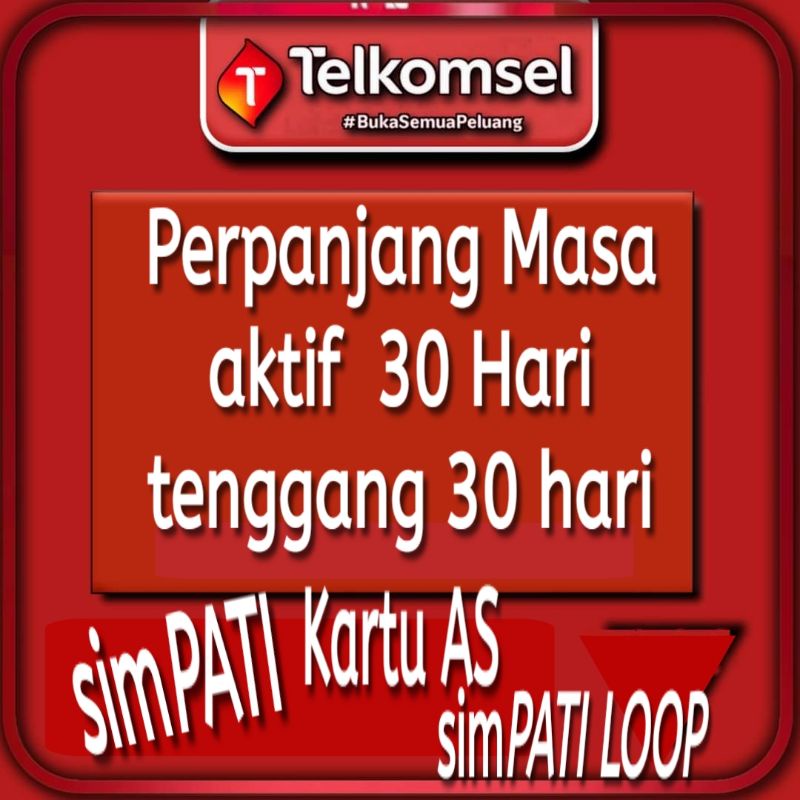 Jual PERPANJANGAN MASA AKTIF TELKOMSEL SIMPATI KARTU AS LOOP AKTIF 30 ...