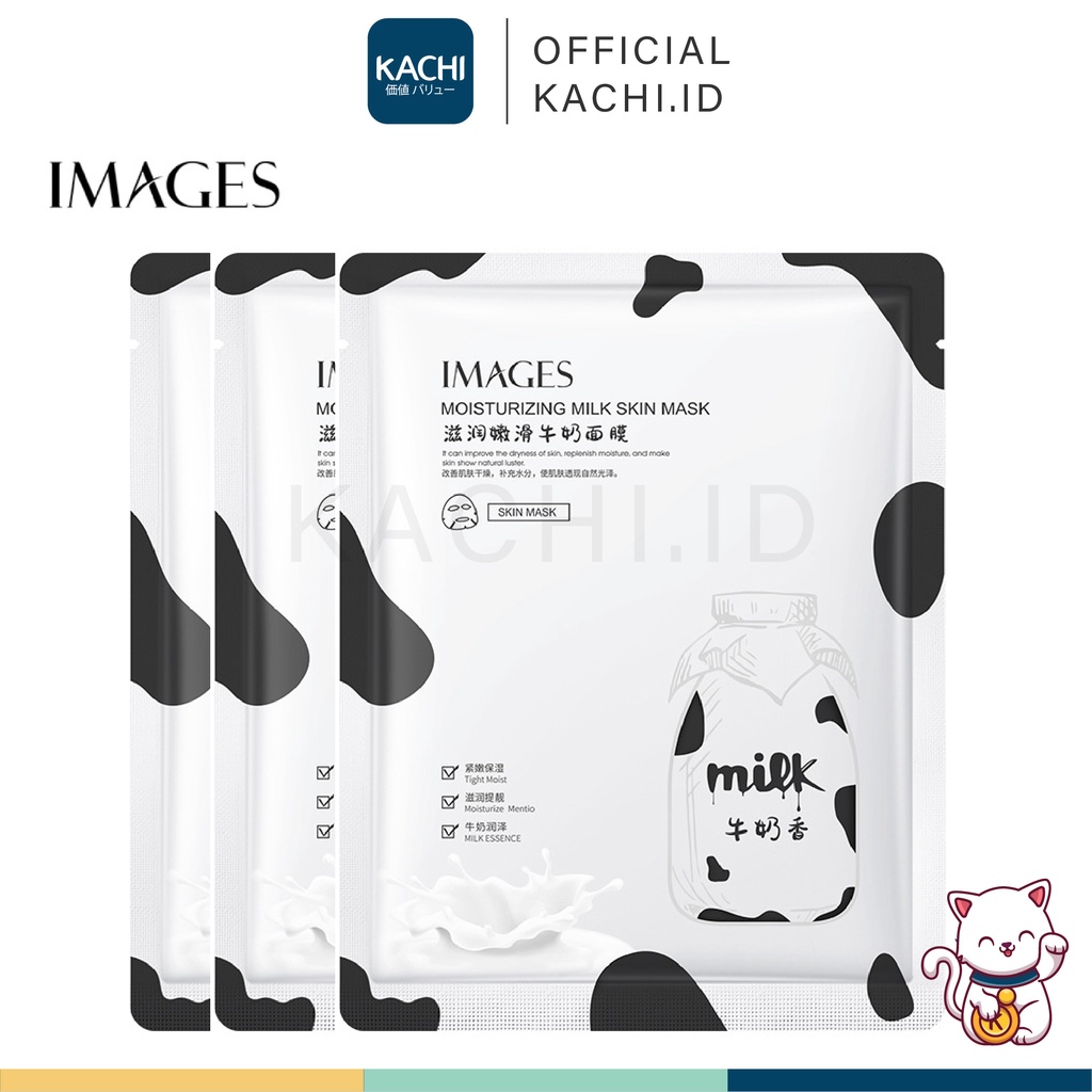 Jual KACHI - IMAGES Cow Milk Mask Facial Sheet Masker Wajah Susu Kulit ...
