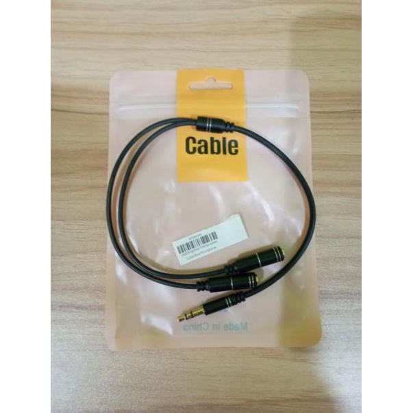 Jual Splitter Connector 3.5mm Cable Kabel Dual Mic TRS 3 Pole PC ...