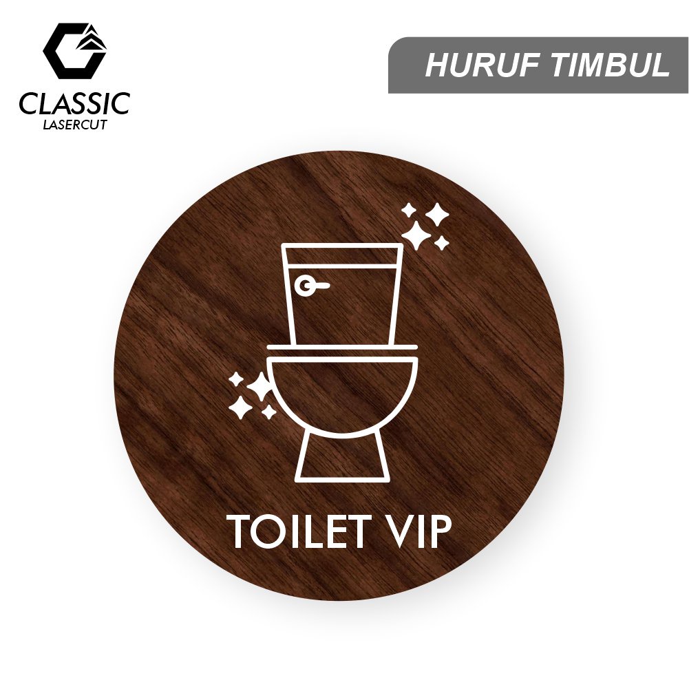 Jual Sign Toilet VIP Huruf Timbul Akrilik / Sign Board Kayu / Signage ...