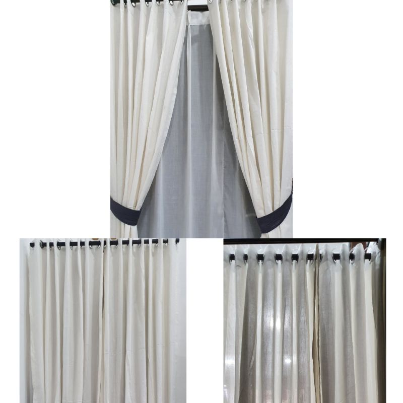 Jual Gorden Offwhite/ Gorden Polos putih tulang smokring / Gorden ...