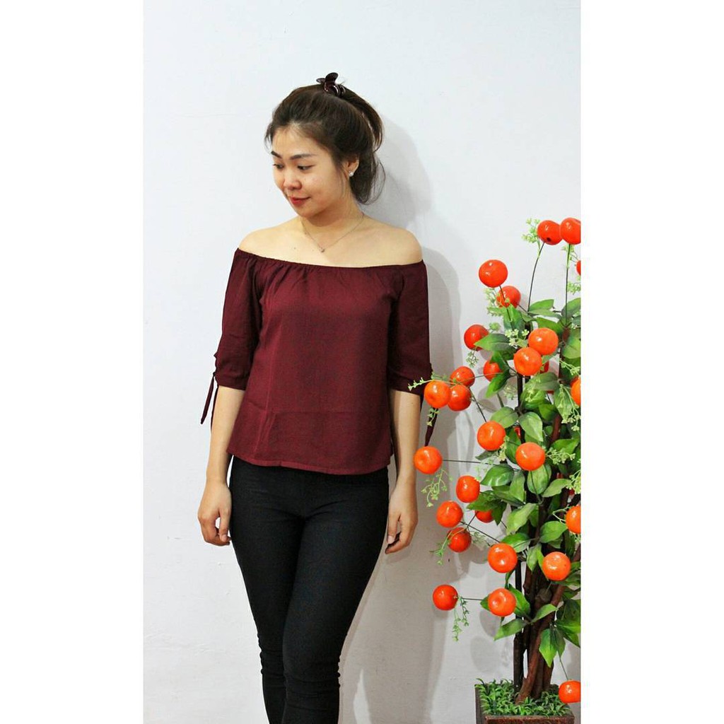 Jual Sabrina basic Maroon | Shopee Indonesia