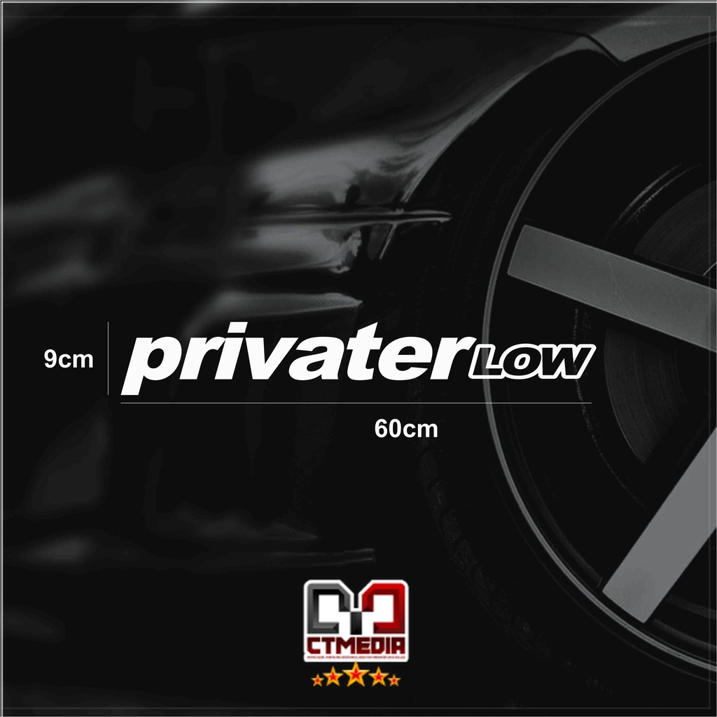 Jual Sticker PrivaterLow menyala untuk mobil kaca depan | cutting ...