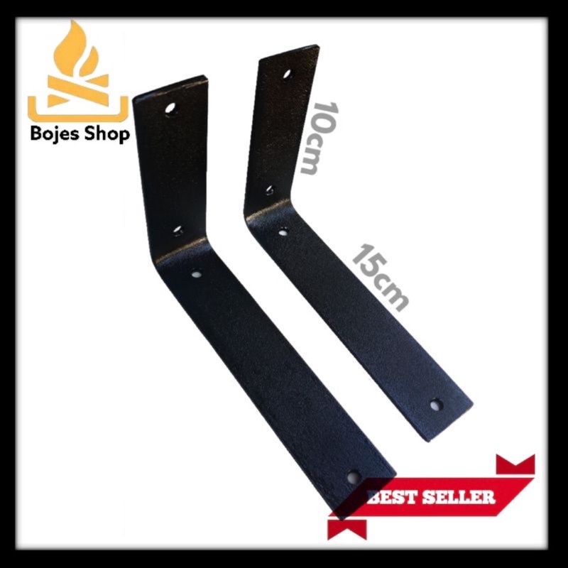 Jual BESI BRACKET siku L penyangga rak dinding ambalan ukuran 10x15 ...