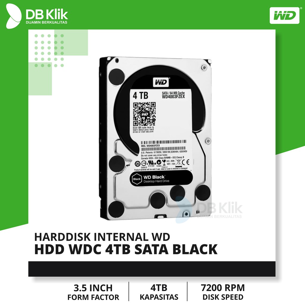Jual Harddisk HDD WDC 4TB SATA BLACK | Hardisk WD BLACK 4TB 3.5 Inch ...
