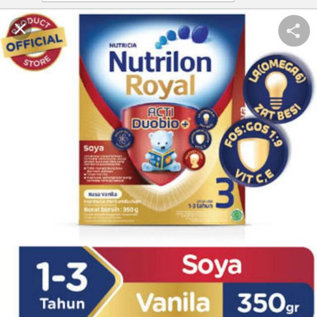 Jual Nutrilon Soya 3 350Gr (Ready)/ Nutrilon Royal Soya 3 350Gr | Shopee Indonesia