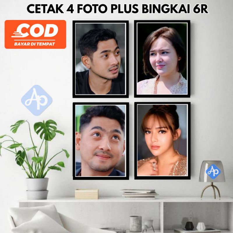Jual CETAK FOTO 4 PCS PLUS BINGKAI 6R UNIK TNGGAL PAJANG anti pudar ads ...
