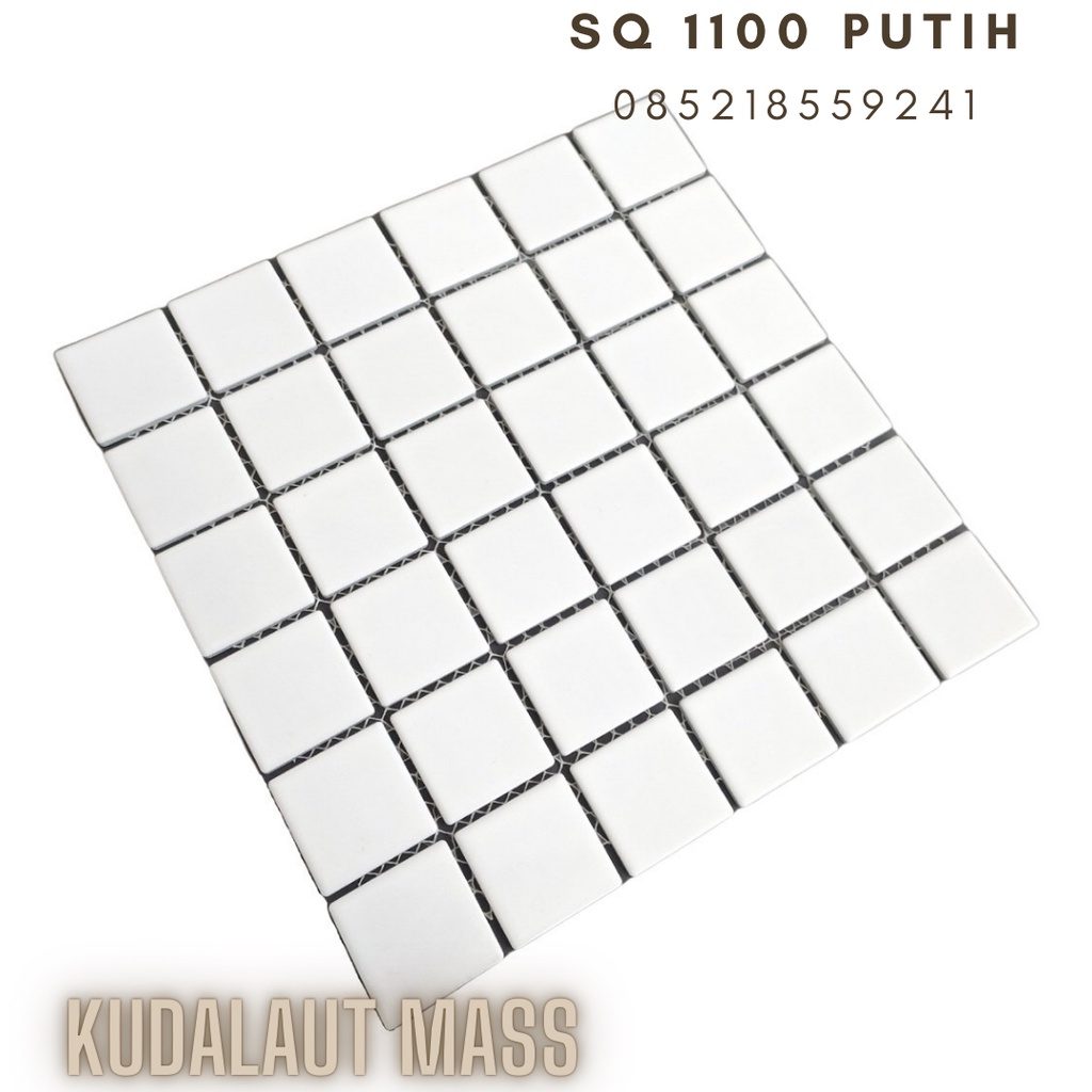 Jual keramik mosaic kuda laut mass type SQ 1100 Putih Glossy | Shopee ...