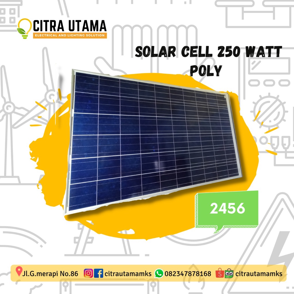 Jual PAPAN SOLAR CELL 250WP POLY TENAGA SURYA K2456 | Shopee Indonesia