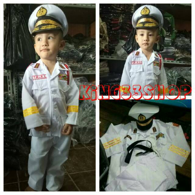 Jual Baju Profesi Anak TNI AL Terbaru 1Set / KOSTUM ANGKATAN LAUT CILIK / BAJU KARNAVAL ANAK ...