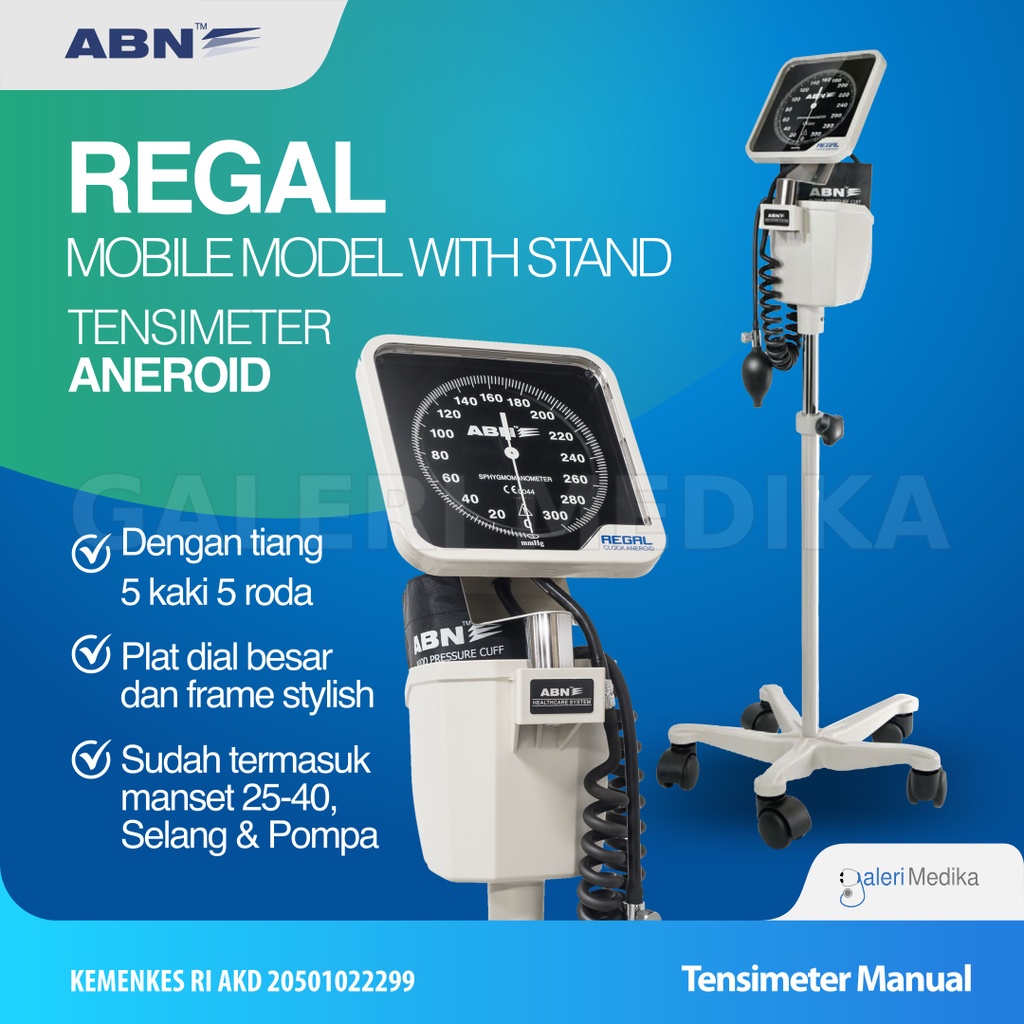 Jual Tensimeter Aneroid ABN Regal Mobile Model dengan Standing ...