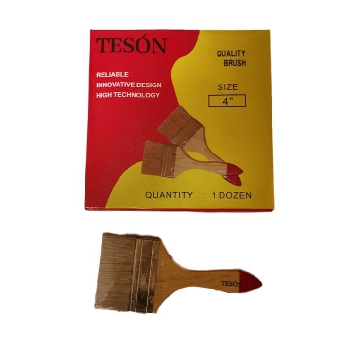 Jual KUAS CAT 4 INCH BULU PUTIH TESON | Shopee Indonesia