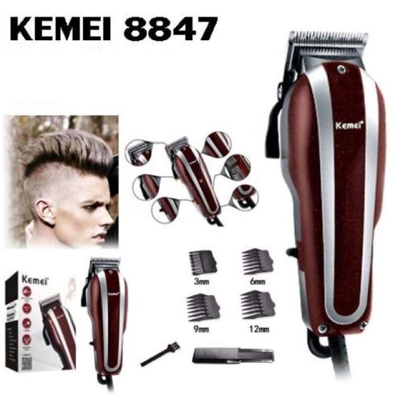 Jual Kemei KM-8847 Mesin Cukur Rambut Hair Clipper Elektrik mesin halus | Shopee Indonesia
