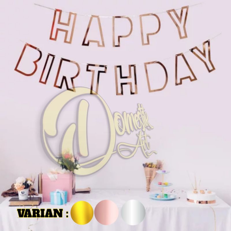 Jual Baner HAPPY BIRTHDAY / banner flag HBD cutting / banner hbd ...