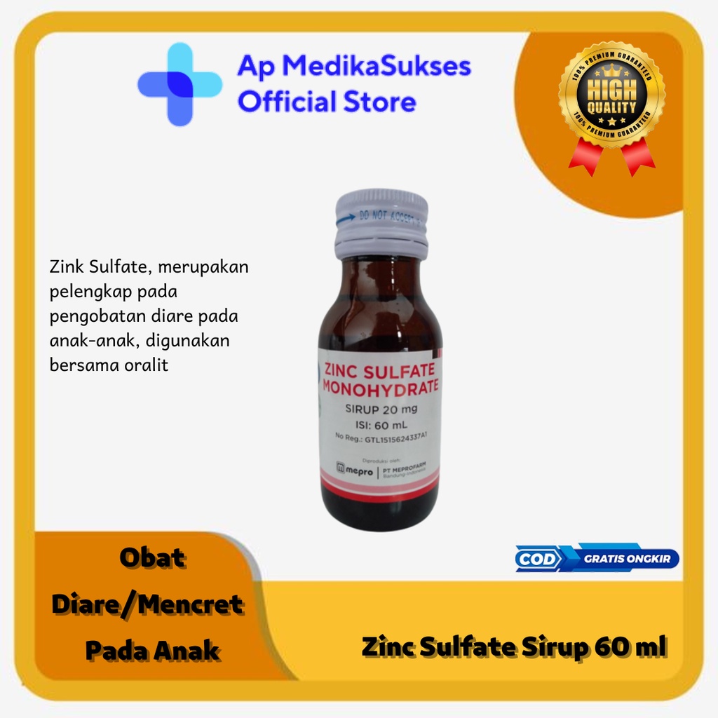 Jual ZINC SIRUP 60 ML OBAT DIARE ANAK | Shopee Indonesia
