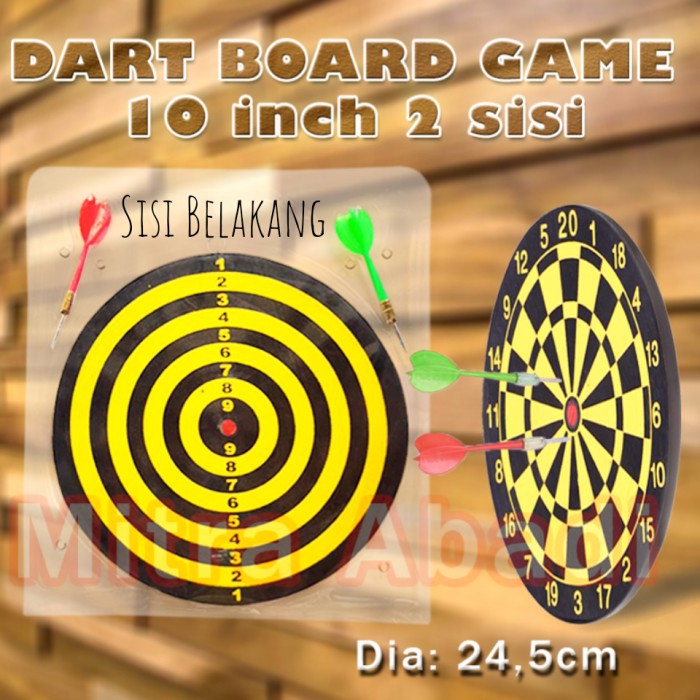 Jual Dart Board Game / Papan Permainan Panah Ukuran 10" / 24.5 cm ...