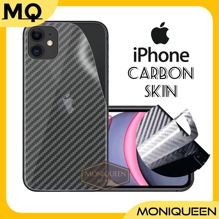 Jual GARSKIN CARBON STICKER BACK SKIN iPhone 5 6 7 8 11 12 13 14 15 X ...