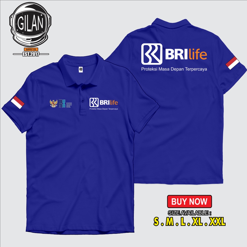 Jual Polo Shirt Kaos Kerah BRILife BRI Life Proteksi Masa Depan ...