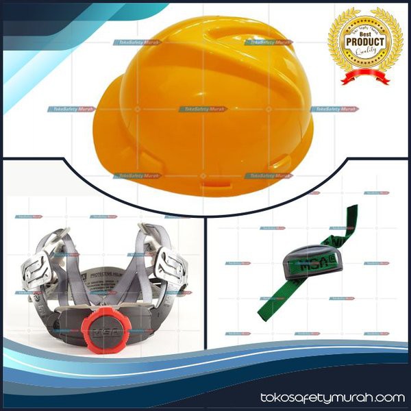 Jual HELM SAFETY PROYEK MSA V-GARD KUNING FACETRACK | Shopee Indonesia