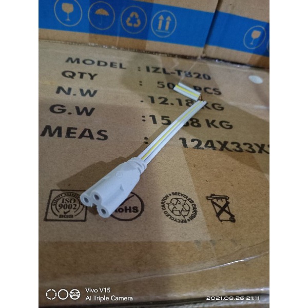 Jual socket lampu T5 3 lubang /soket colokan lampu tl etalase | Shopee ...