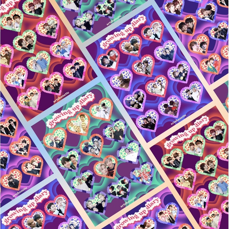 Jual BANGTAN GROWING UP DIARY STICKER SET | Shopee Indonesia