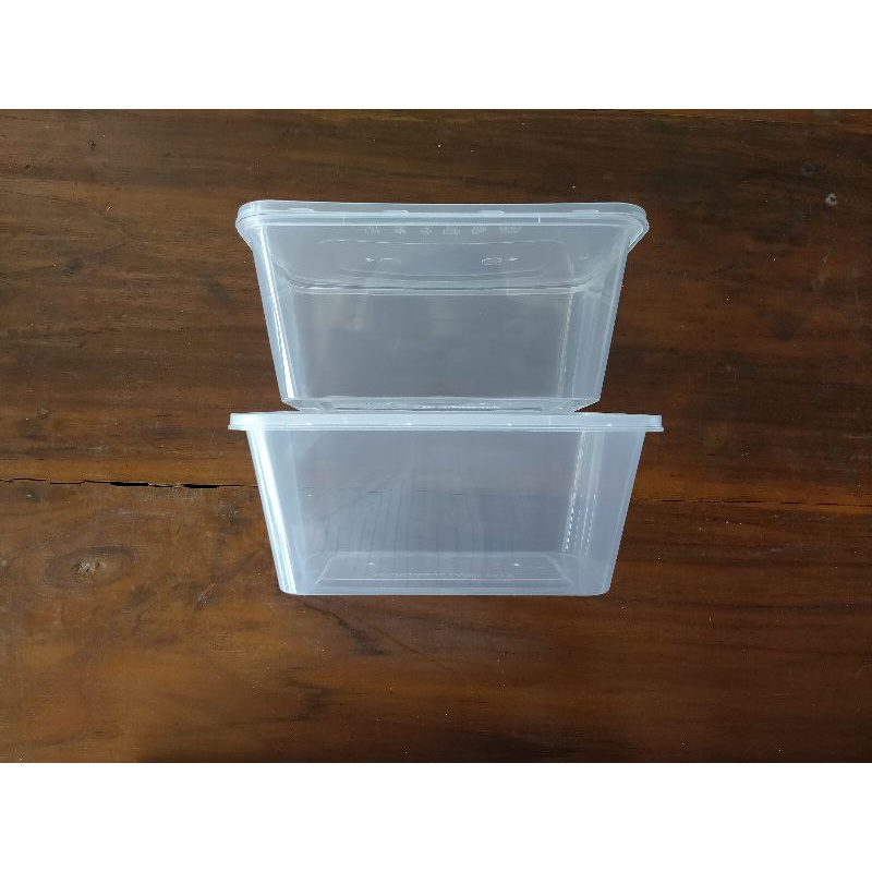 Jual thinwall 1000 ml square - persegi - kotak makan plastik | Shopee ...
