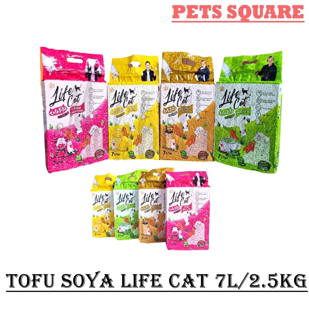 Jual Pasir Kucing Tofu Soya LIFE CAT 7L All Varian (EKSPEDISI) | Shopee ...