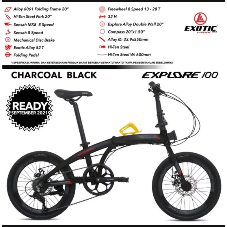Jual Sepeda Lipat Seli 20 Exotic Explore 100 frame alloy8 speed ...