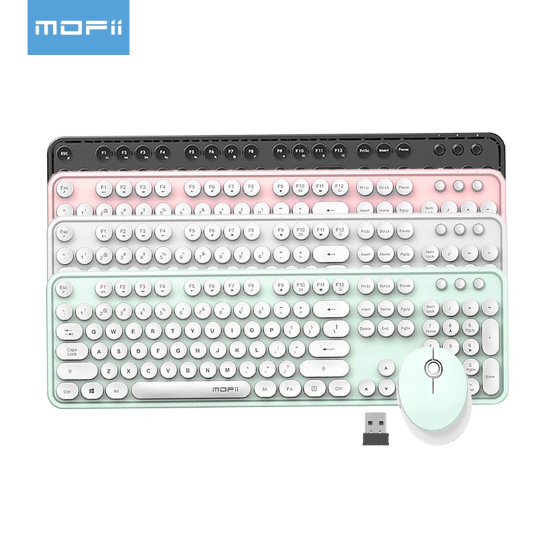 Jual MOFii Keyboard Mouse Wireless Set 2.4G Pastel Color | Shopee Indonesia