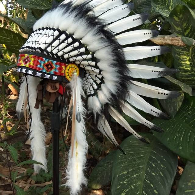 Jual Topi indian topi papua bulu angsa terbaru TOPI APACHE WARBONNET ...