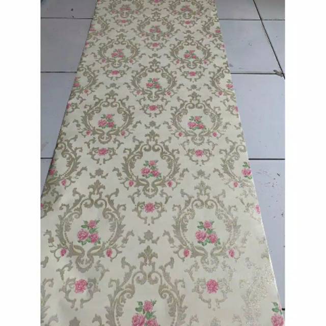 Jual WALLPAPER BINGKAI BUNGA PINK WP95009 UK. 10M X 45CM | Shopee Indonesia