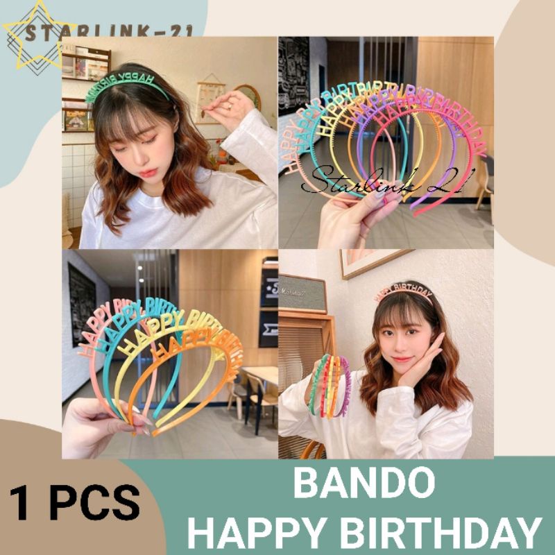 Jual BANDO HAPPY BIRTHDAY | Bando Ultah | Birthday Headband | Shopee ...