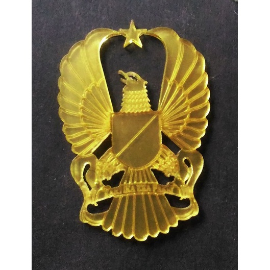 Jual Logo TNI AD Kartika Eka Paksi dari bahan Akrilik GOLD | Shopee ...