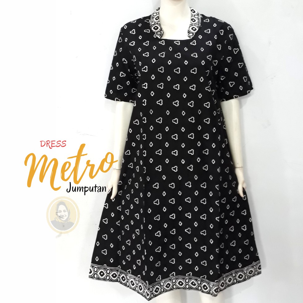 Jual BATIK JUMPUTAN/ DRESS BATIK WANITA SIMPLE / GAUN BATIK CASUAL ...