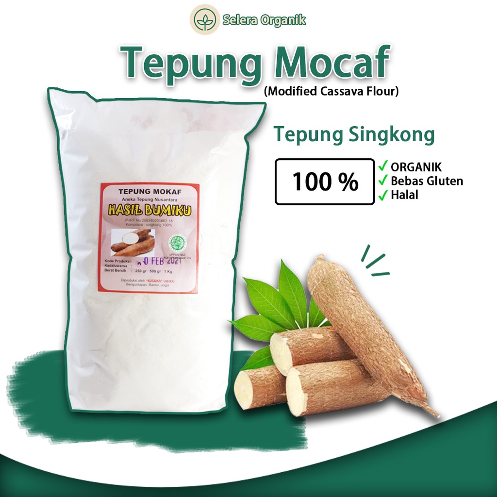 Jual Tepung Mokaf mocaf Organik (1kg) Gluten Free Tepung Singkong Bebas ...