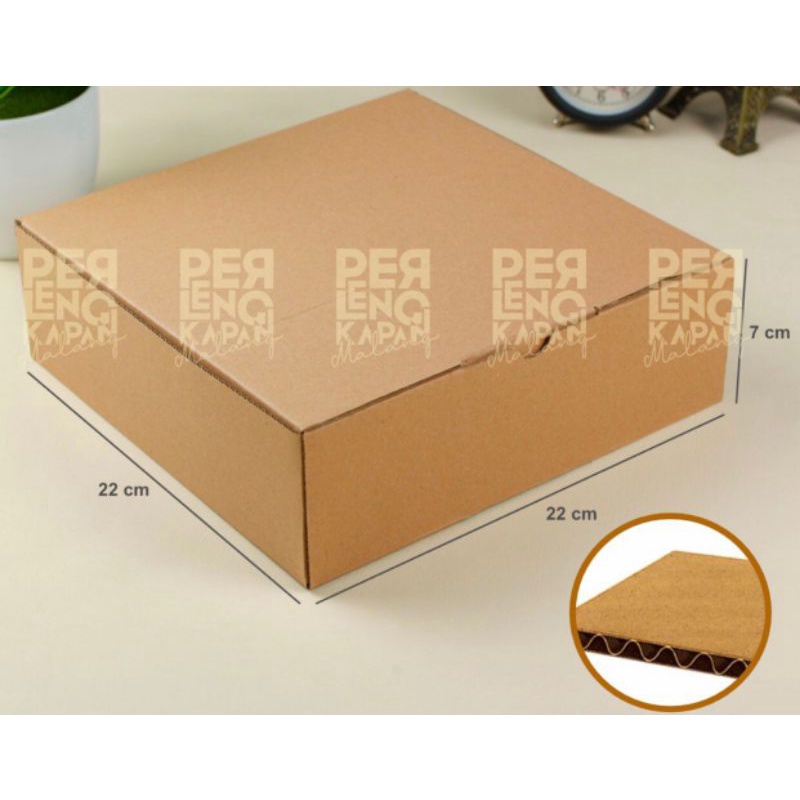 Jual KARDUS CORRUGATED 22X22X7 CM |DIE CUT| KOTAK KARTON | BOX PACKING | Shopee Indonesia