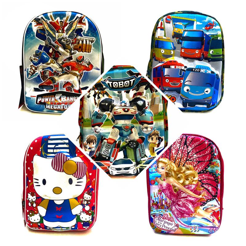 Jual Tas Ransel Anak SD 3D Karakter Tobot, Tayo, Power Rangers, Barbie ...
