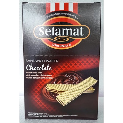 Jual Wafer Selamat Selamat chocolate Sandwich Wafer Coklat Selamat isi ...