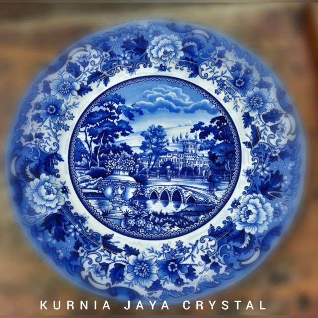 Jual Piring keramik casa royal/ piring makan keramik biru putih/ piring ...