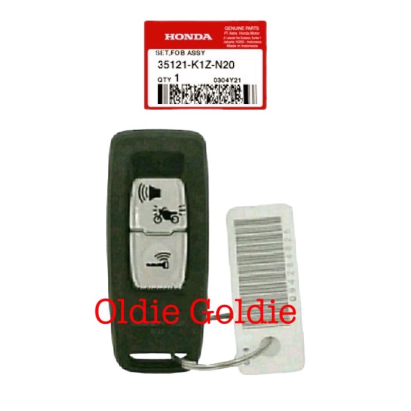 Jual 35121-K1Z-N20 Remote Alarm Smart Key Set Fob Assy PCX 160 | Shopee ...
