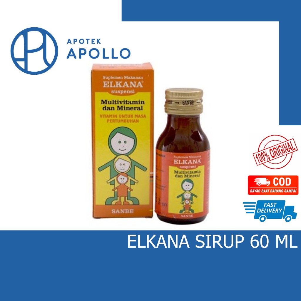Jual ELKANA SUSPENSI MULTIVITAMIN 60 ML | Shopee Indonesia