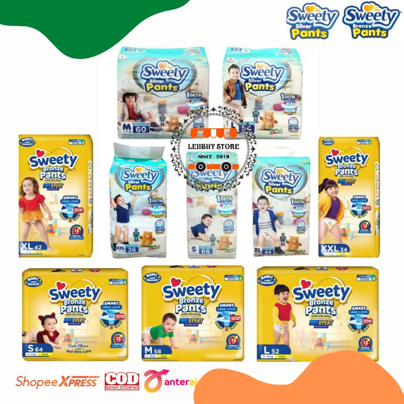 Jual SWEETY BRONZE PANTS S58,M50,L44,XL38,XXL34 / SWEETY SILVER S66,M60 ...