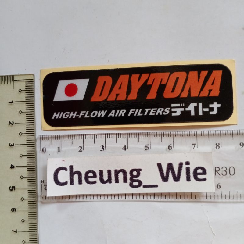 Jual stiker - sticker logo Daytona High Flow air Filters harga 1bh ...